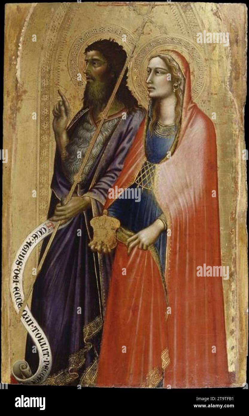 St John the Baptist and St Magdalen 1380s by Angelo Puccinelli Stock ...