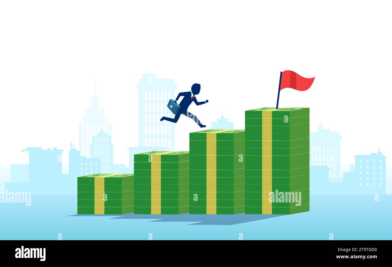 Man climbing up a graph hi-res stock photography and images - Alamy