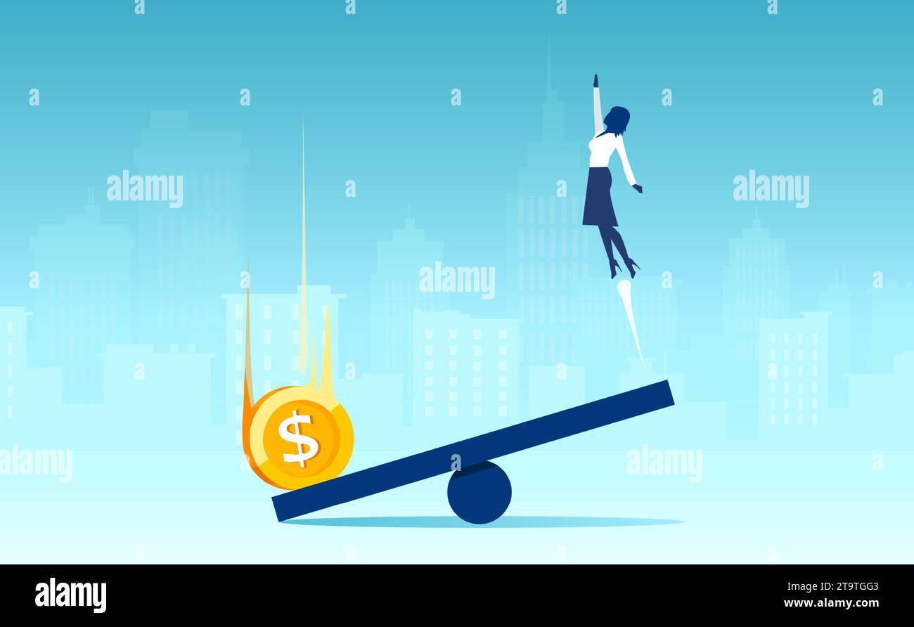 Women in business and financial rewards concept Stock Vector Image ...