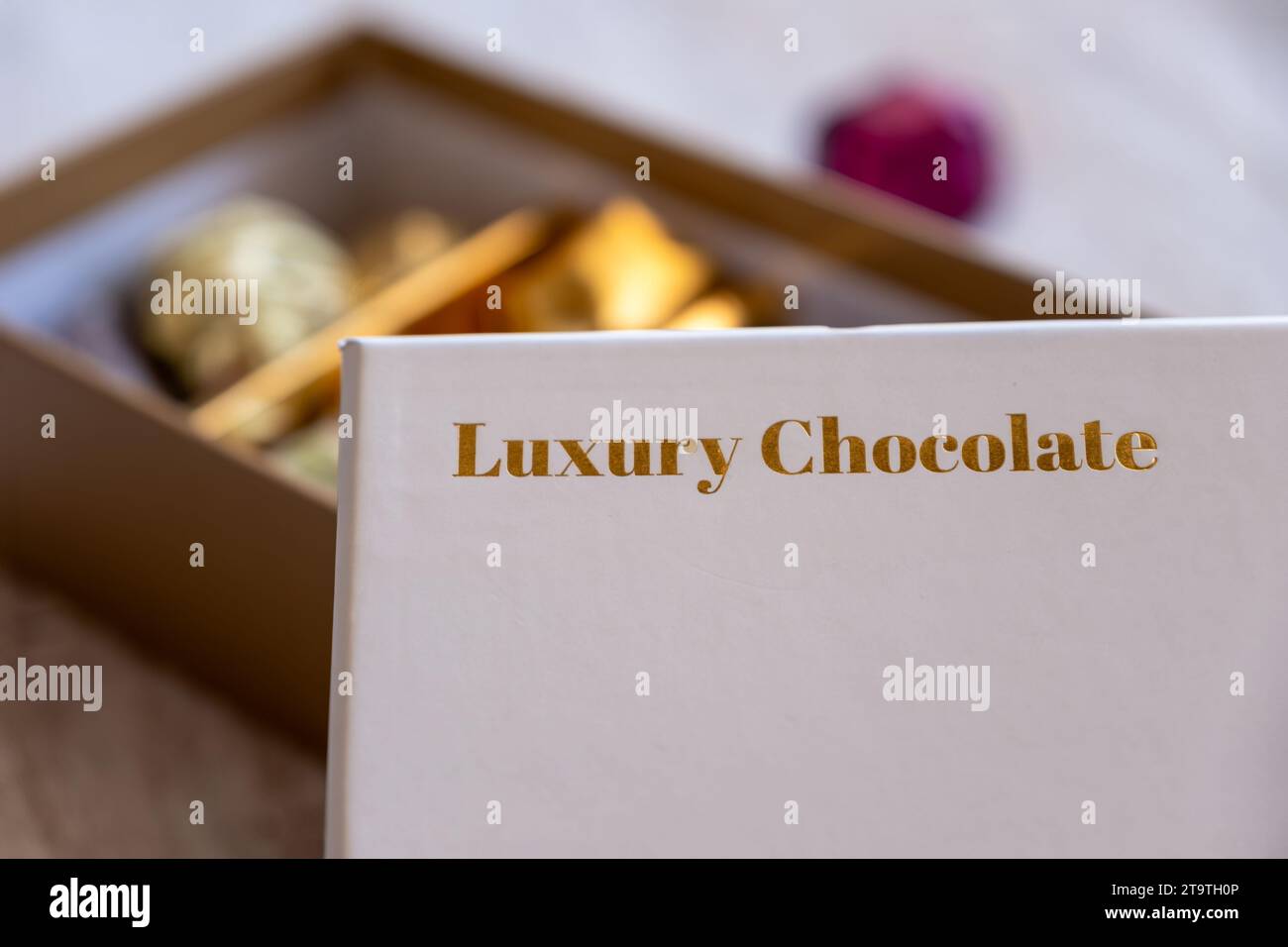 Top-View of Luxury Chocolate Box with Multiple Varieties in Stunning ...