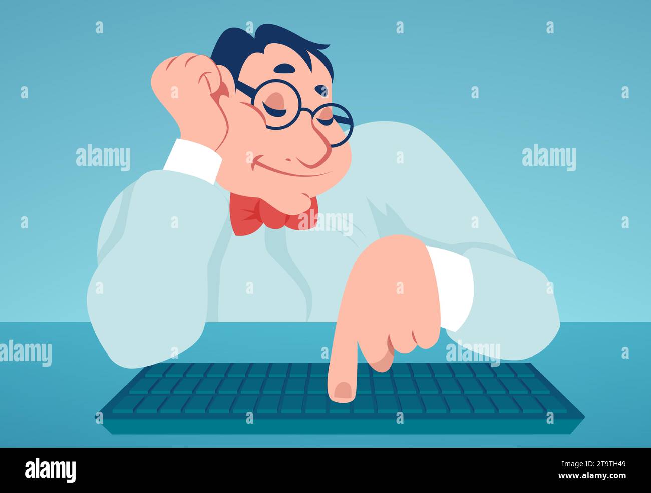 Distracted employee Stock Vector Images - Alamy