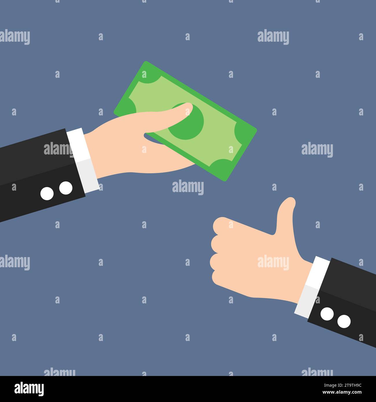 Hand giving money note bank with Thumbs up icon for business design Stock Vector Image & Art - Alamy