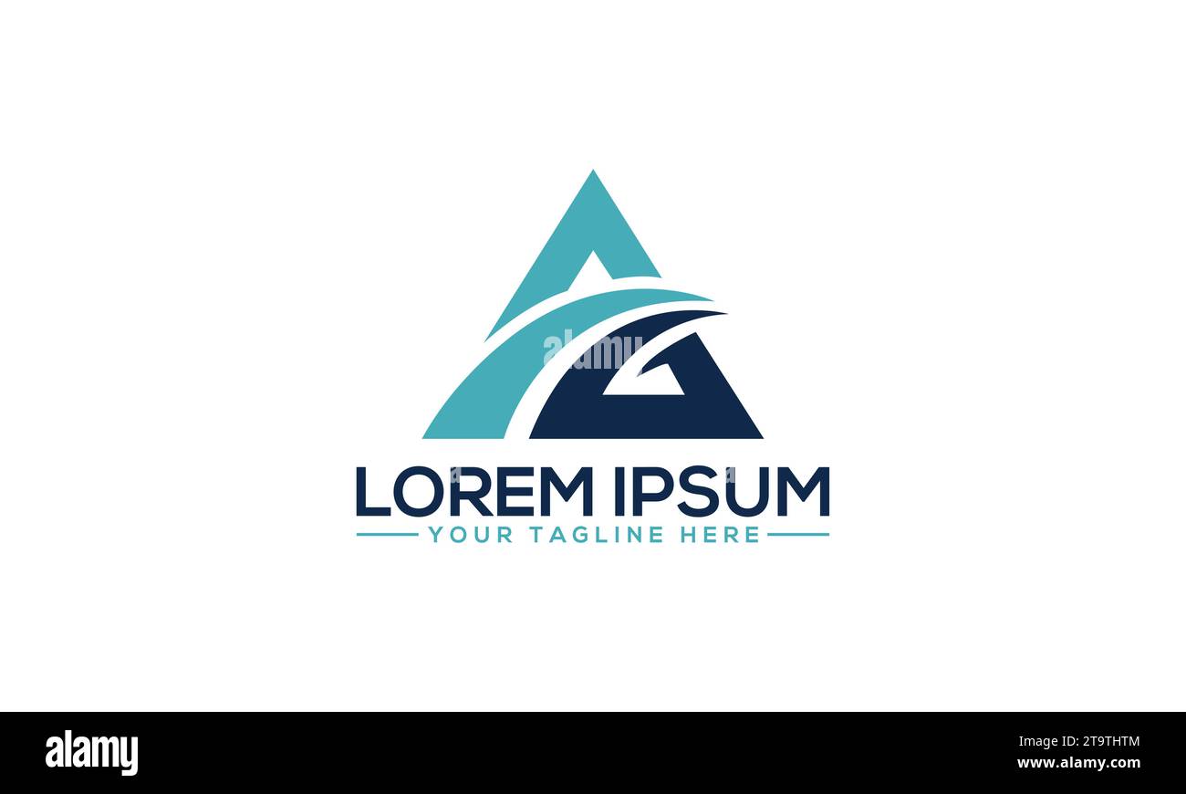 AG Logo Design Unique and Professional Logo Design Stock Vector Image ...