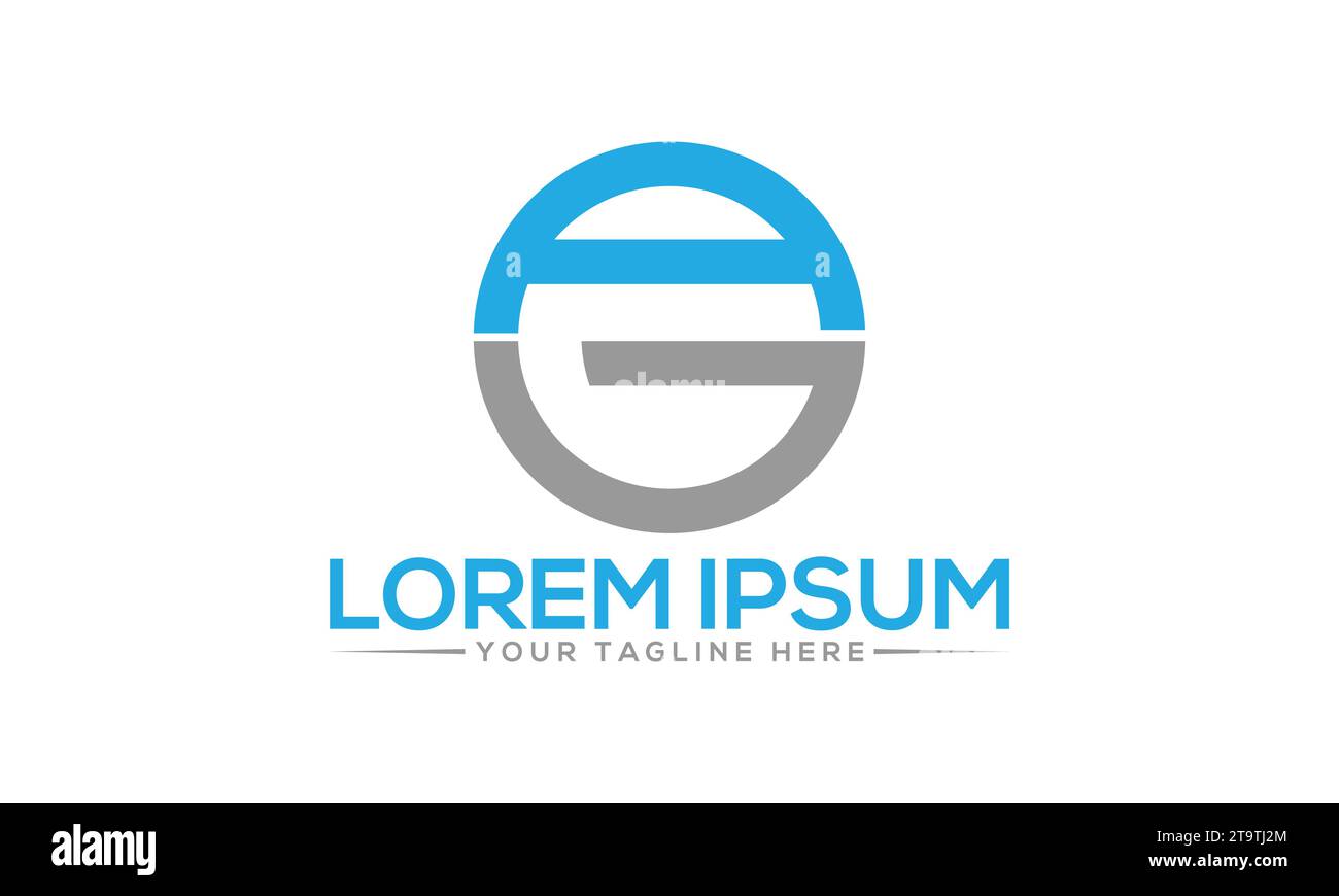AG Logo Design Unique and Professional Logo Design Stock Vector Image ...