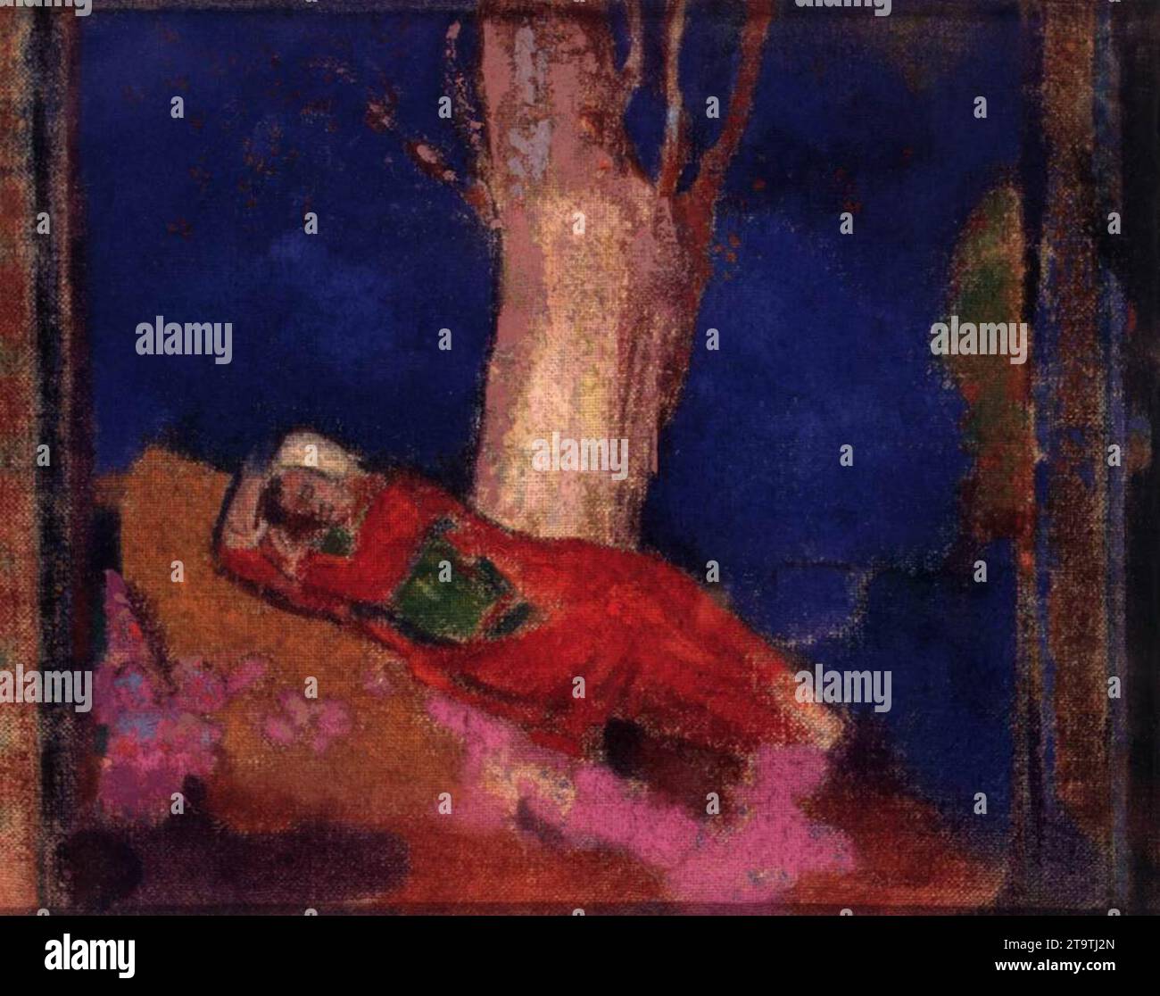 Woman Sleeping under a Tree c. 1901 by Odilon Redon Stock Photo - Alamy