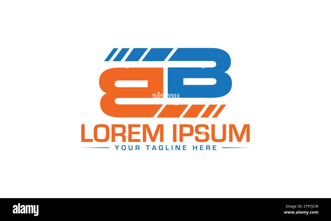 Bb minimal logo design Cut Out Stock Images & Pictures - Alamy