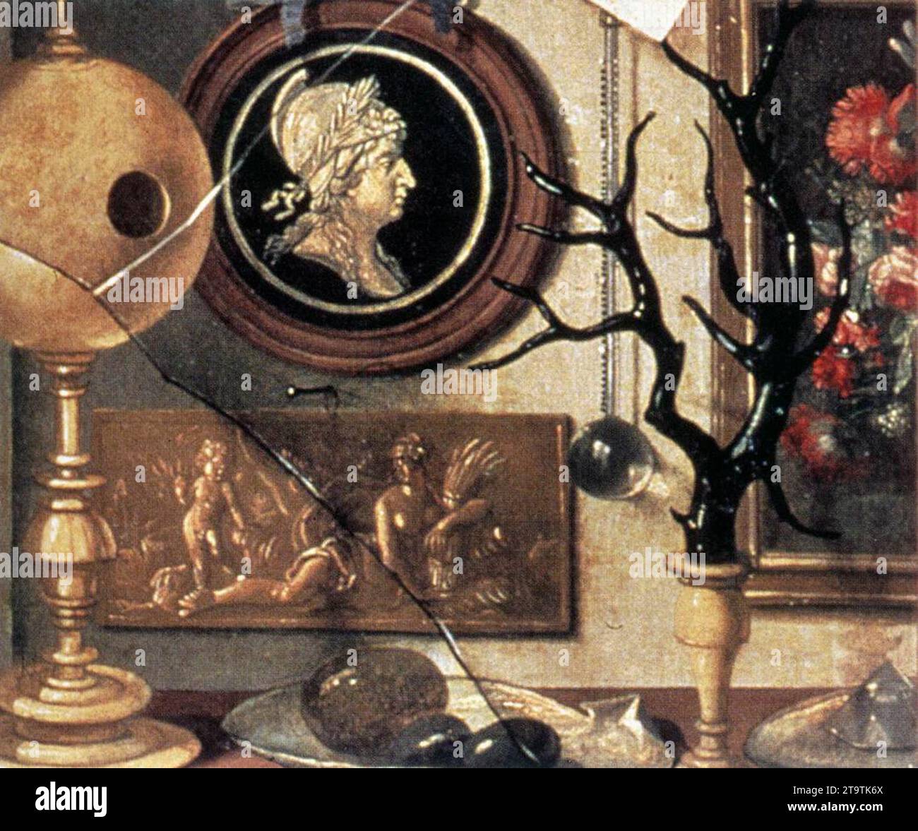 Cabinet of Curiosities (detail) 1690s by Domenico Remps Stock Photo - Alamy