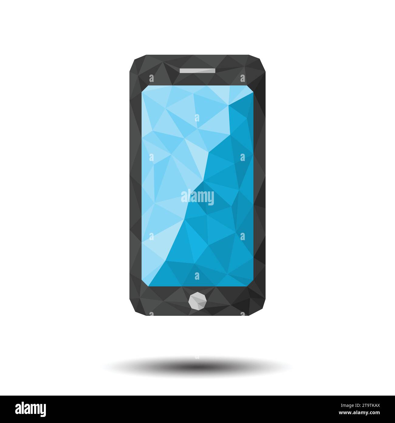 Polygon Mobile Phone Icon on white background Stock Vector Image & Art ...