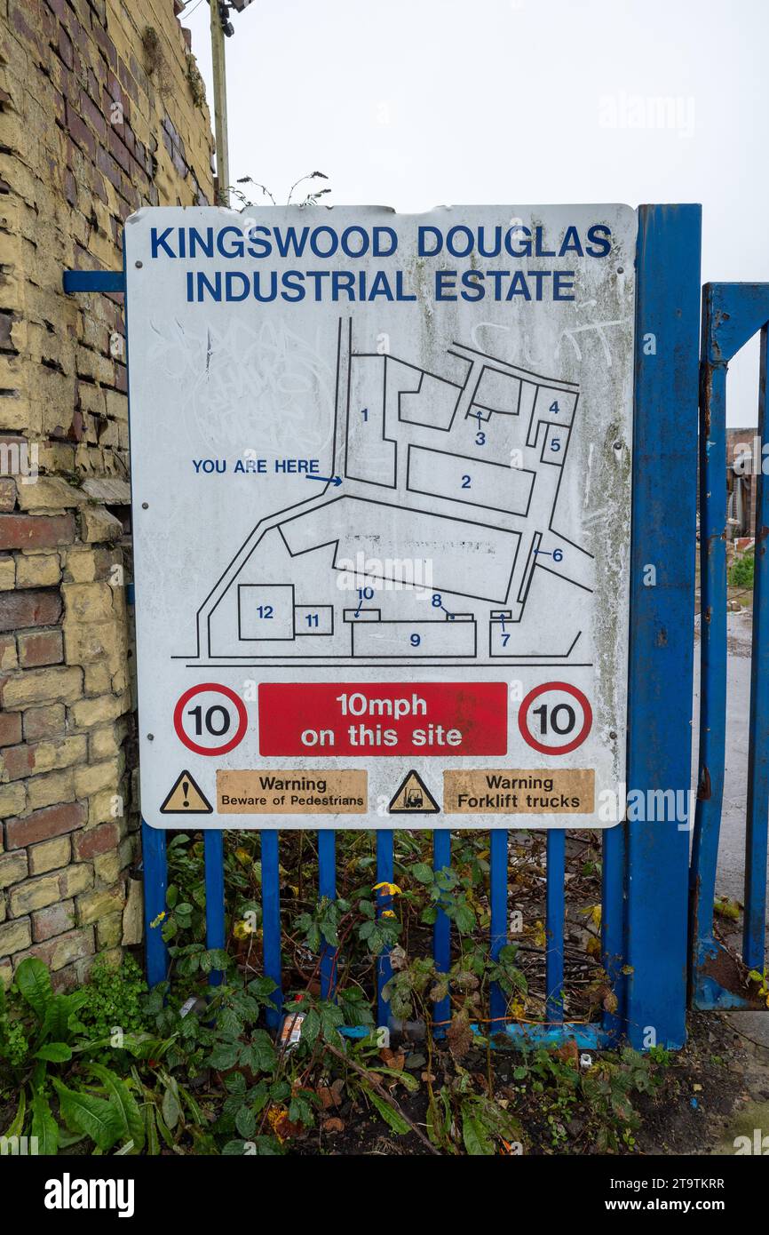 Old entrance map to Kingswood industrial estate (formally Knorr-Bremse ...