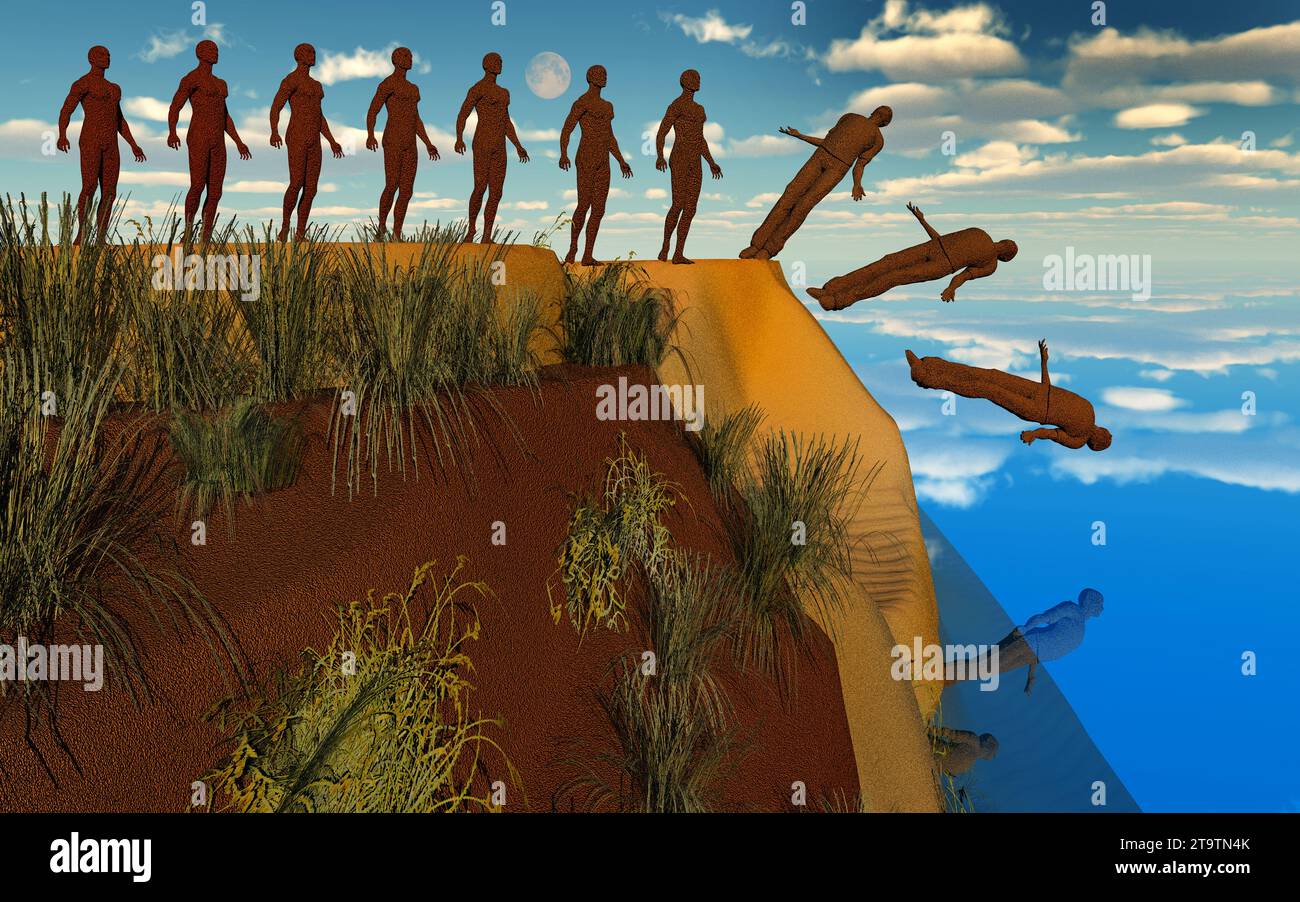Falling Off A Cliff Stock Photo - Alamy