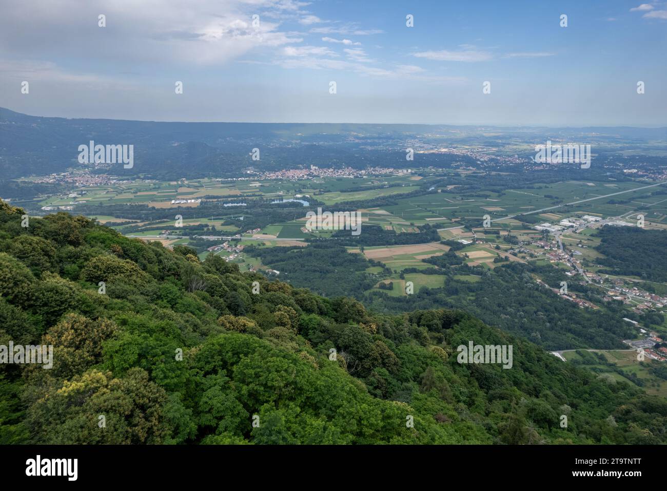 Aerial Scenic view from Val di Chy or Valchiusella, view of the ...
