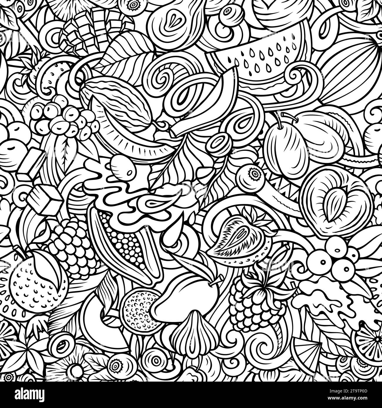 Fruits pattern fresh pear Black and White Stock Photos & Images - Alamy
