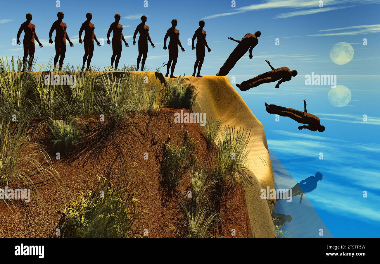 Falling Off A Cliff Stock Photo - Alamy