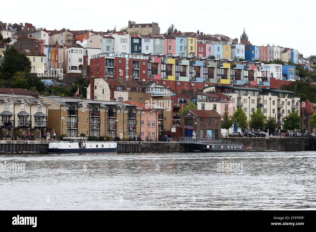 Bristol, England - 24 Ausust 2014: A landscape view of the colourful ...