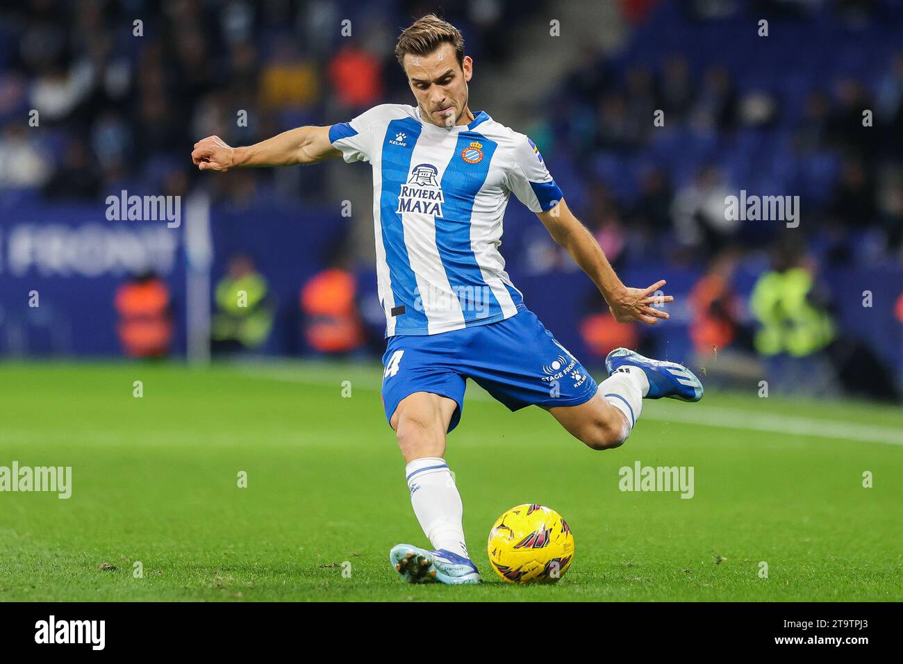 Barcelona, Spain. 26th, November 2023. Brian Olivan (14) of Espanyol ...