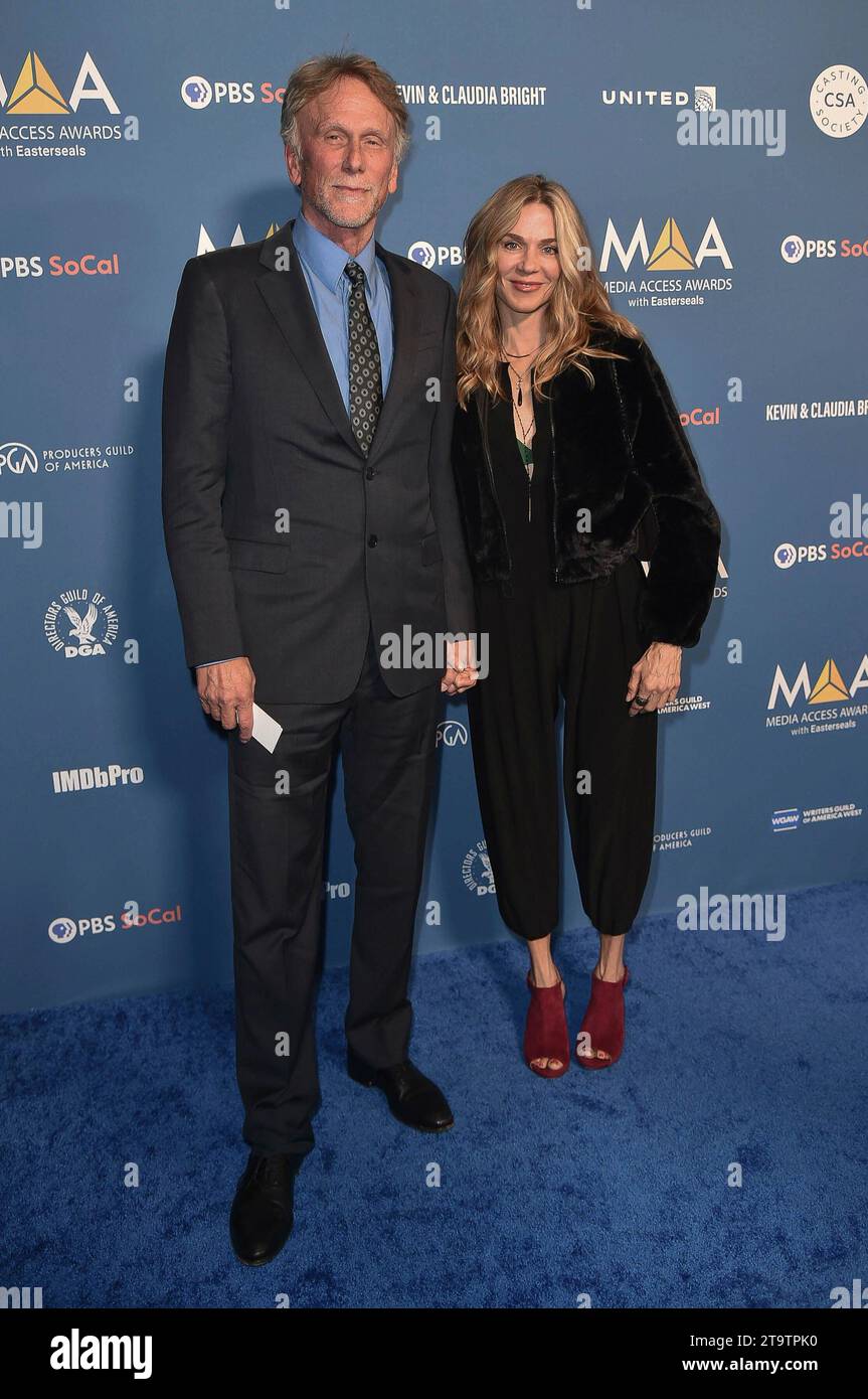 Peter Horton, left, arrives at the Media Access Awards on Tuesday, Nov ...