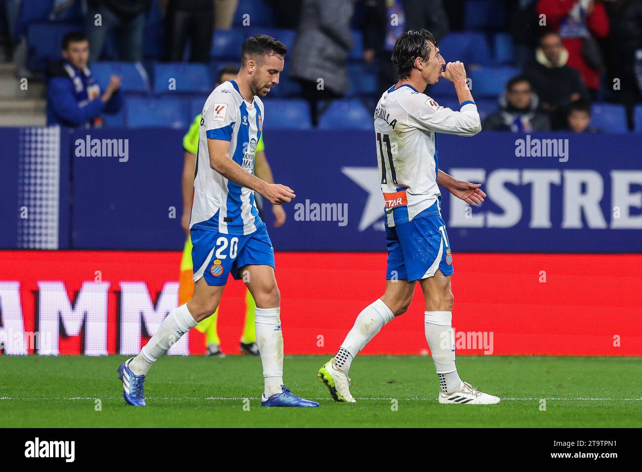 Barcelona, Spain. 26th, November 2023. Pere Milla (11) of Espanyol ...