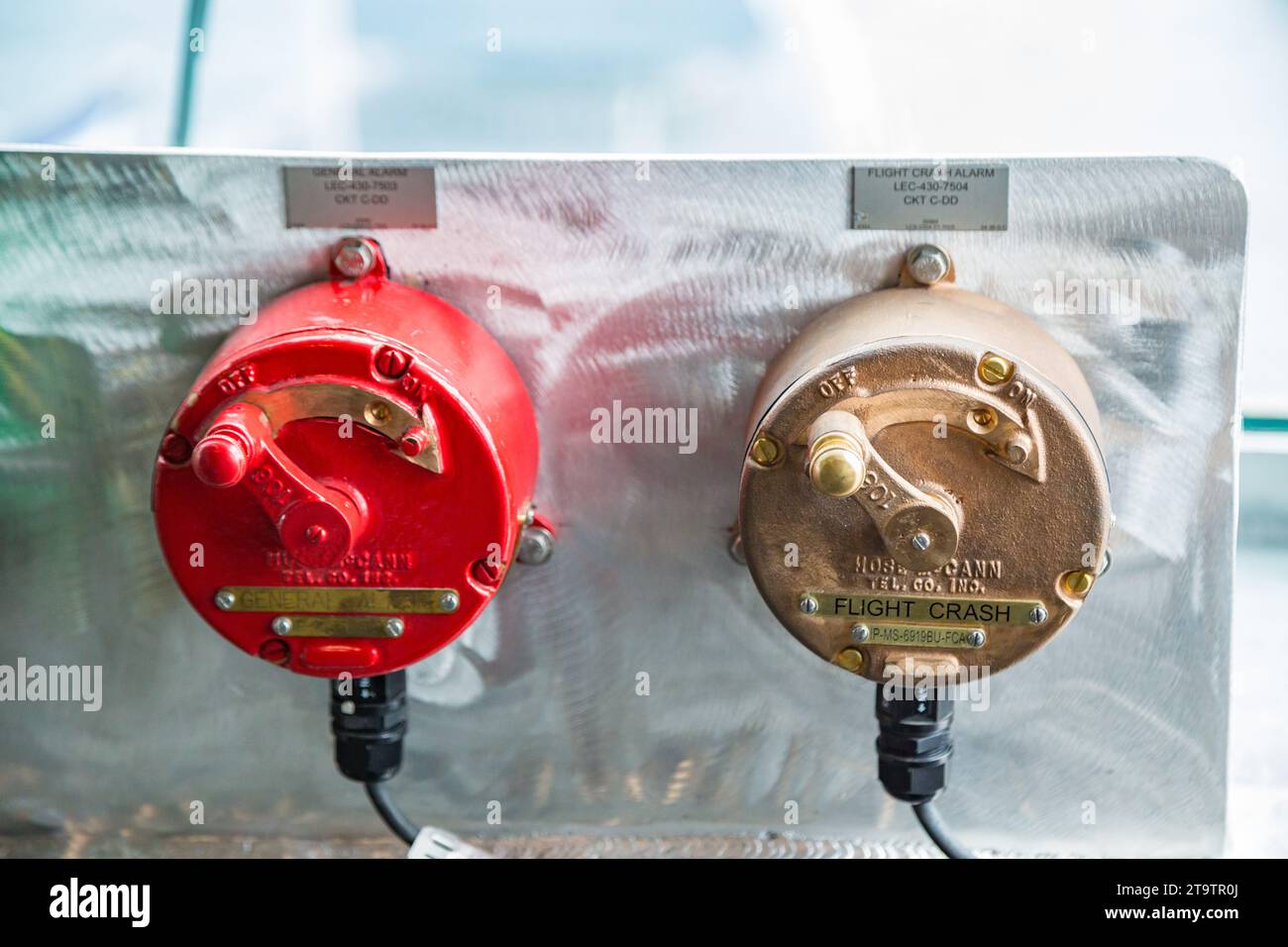 Alarm system in the bridge of the USS Jackson LCS-6 Independence class ...