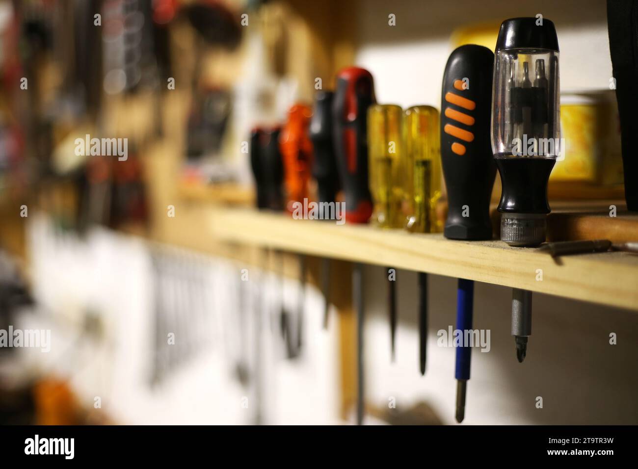 Screwdrivers in workshop hanging hi-res stock photography and images ...