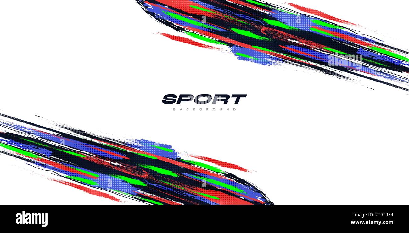 Sport Background with Colorful Brush Style Stock Vector Image & Art - Alamy