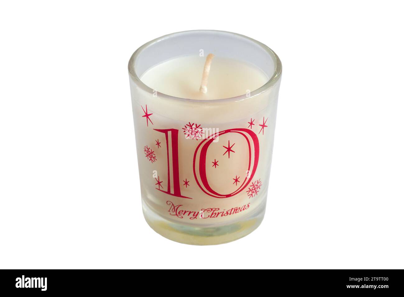 votive candle number 10 ten from 12 days of Christmas votive candles ...