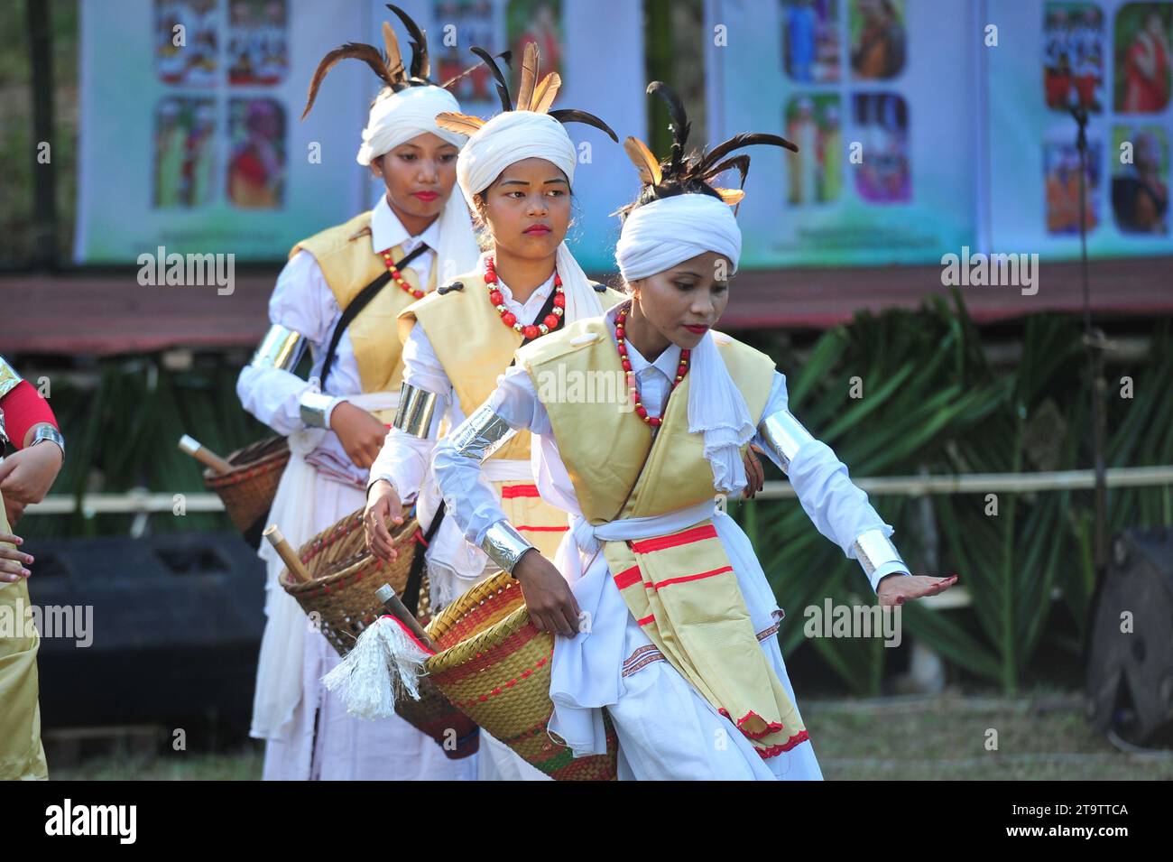 Sylhet, Bangladesh. 23rd Nov, 2023. Khasi Tribe adorn with their ...