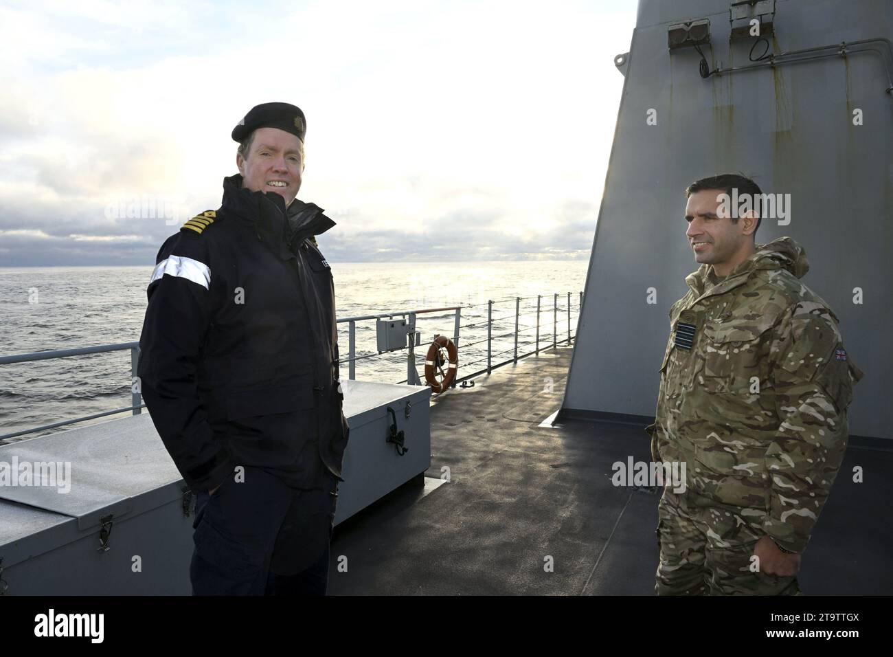 Captain James Allen (left) and Colonel Kevin Latchman during the ...