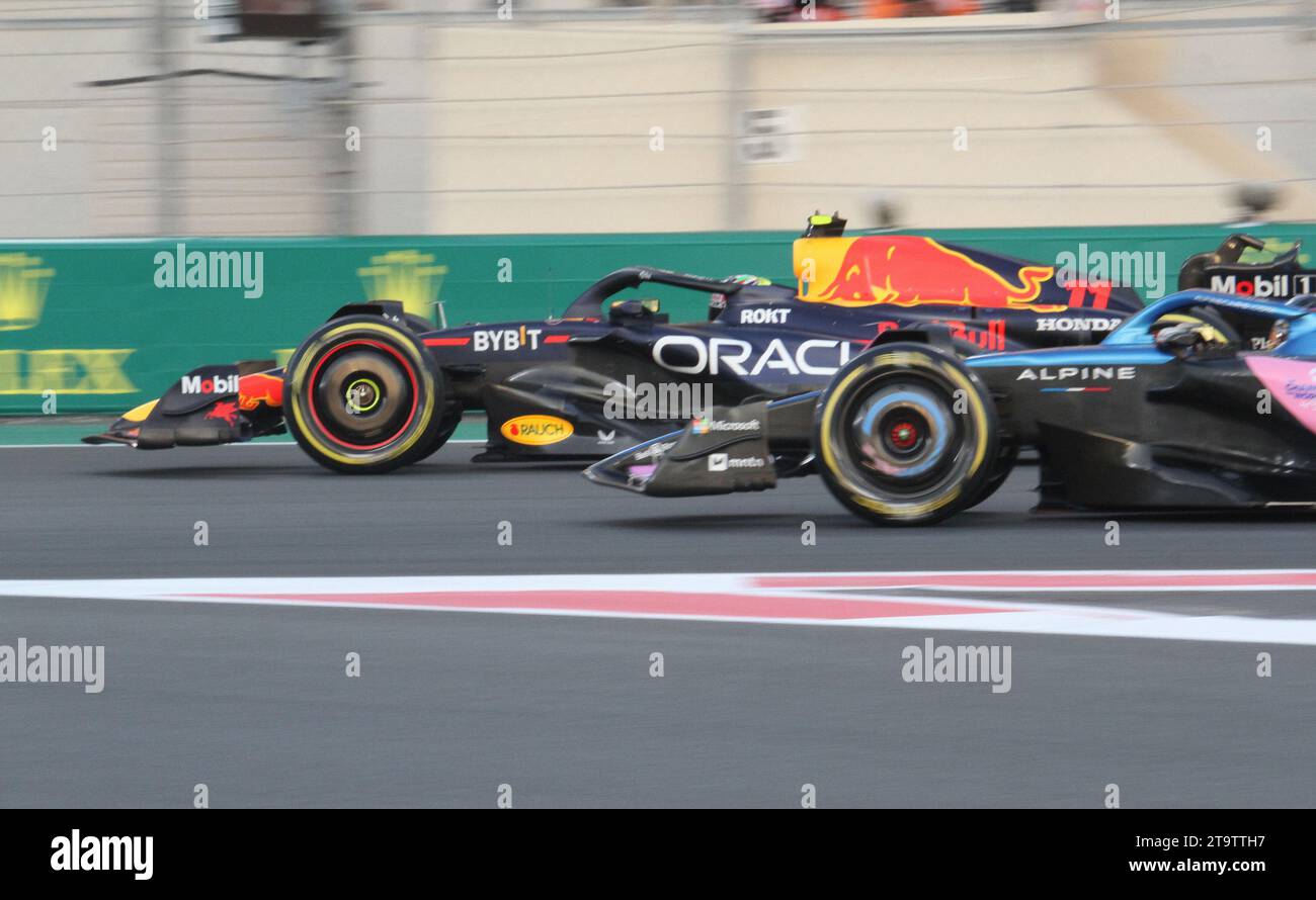 ABU DHABI, UNITED ARAB EMIRATES - NOVEMBER 26: Sergio Perez of Mexico ...