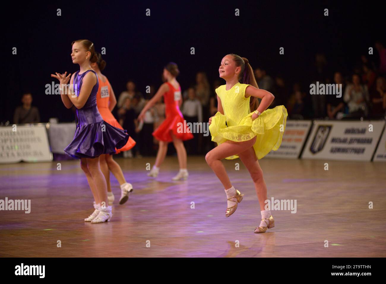 Little girls dancing in the ballroom. Kyiv, Ukraine Stock Photo - Alamy