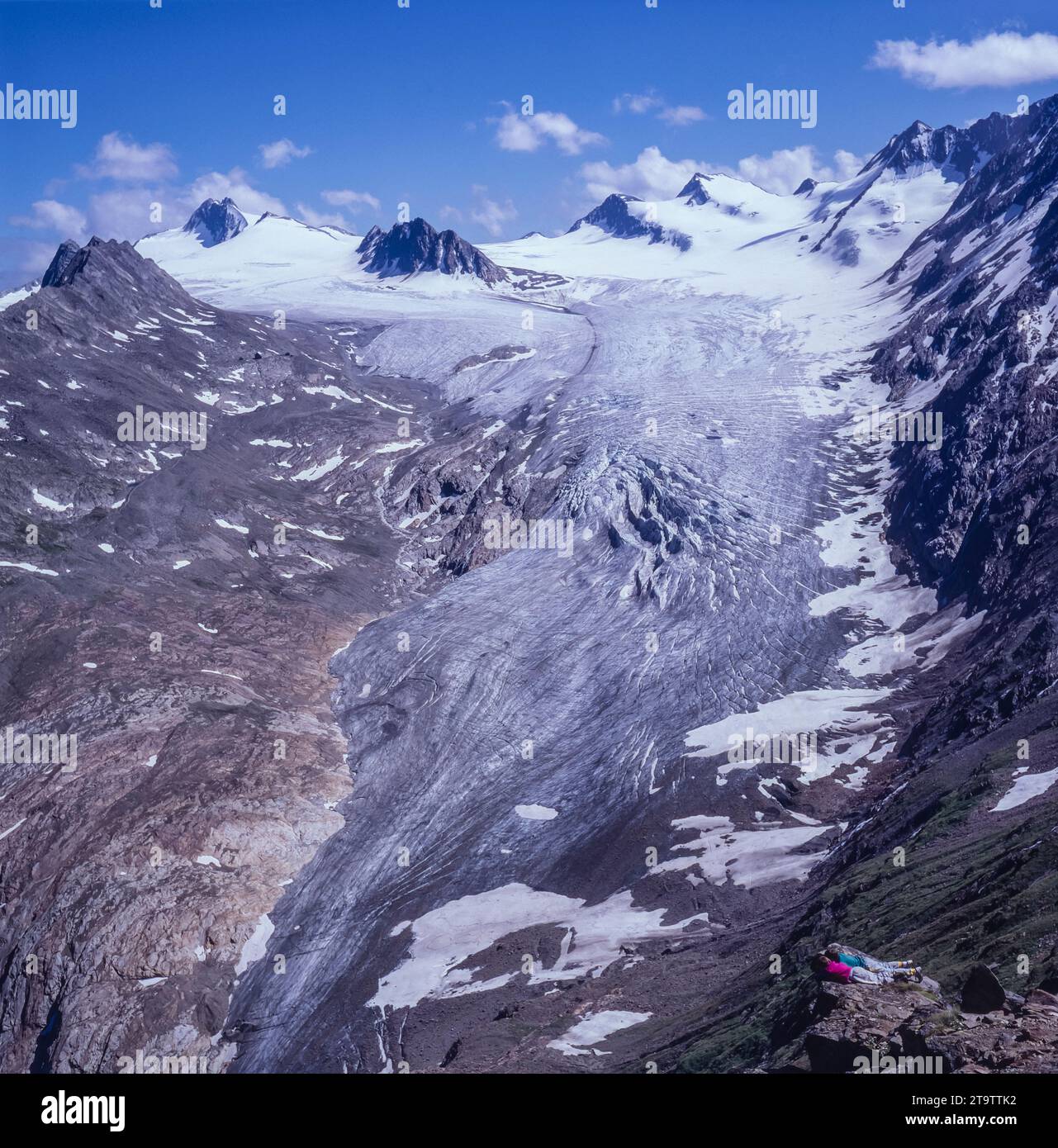 The image is of the Hoch Wilde mountain and connecting ridge that ...
