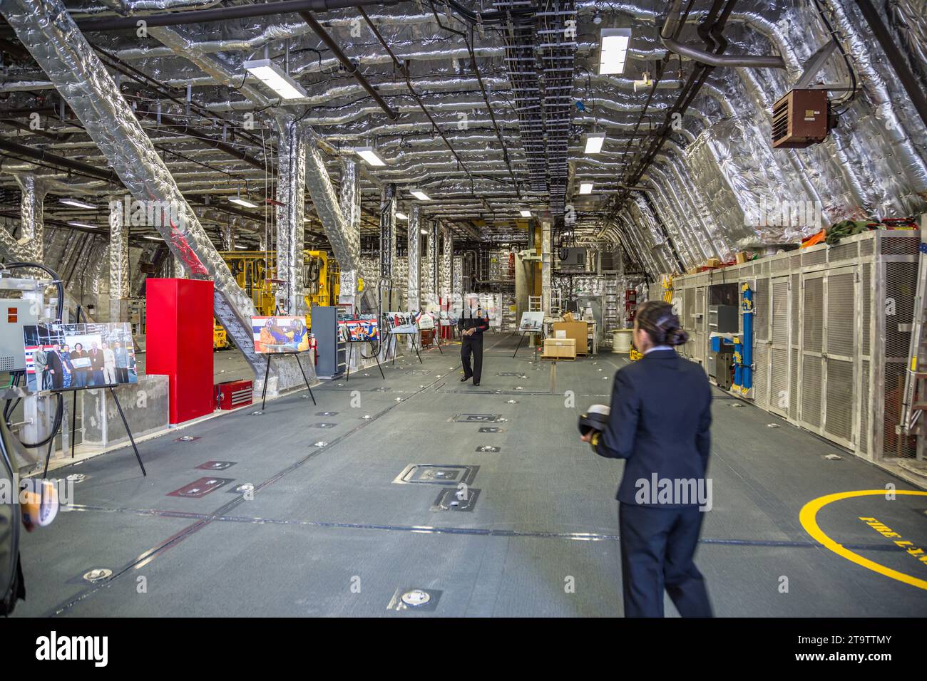 Interior of the main deck of the USS Jackson LCS-6 Independence class ...