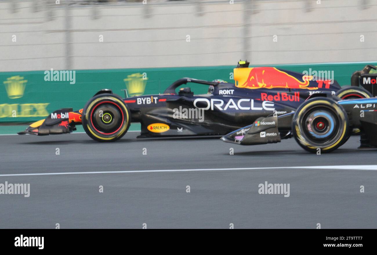ABU DHABI, UNITED ARAB EMIRATES - NOVEMBER 26: Sergio Perez of Mexico ...