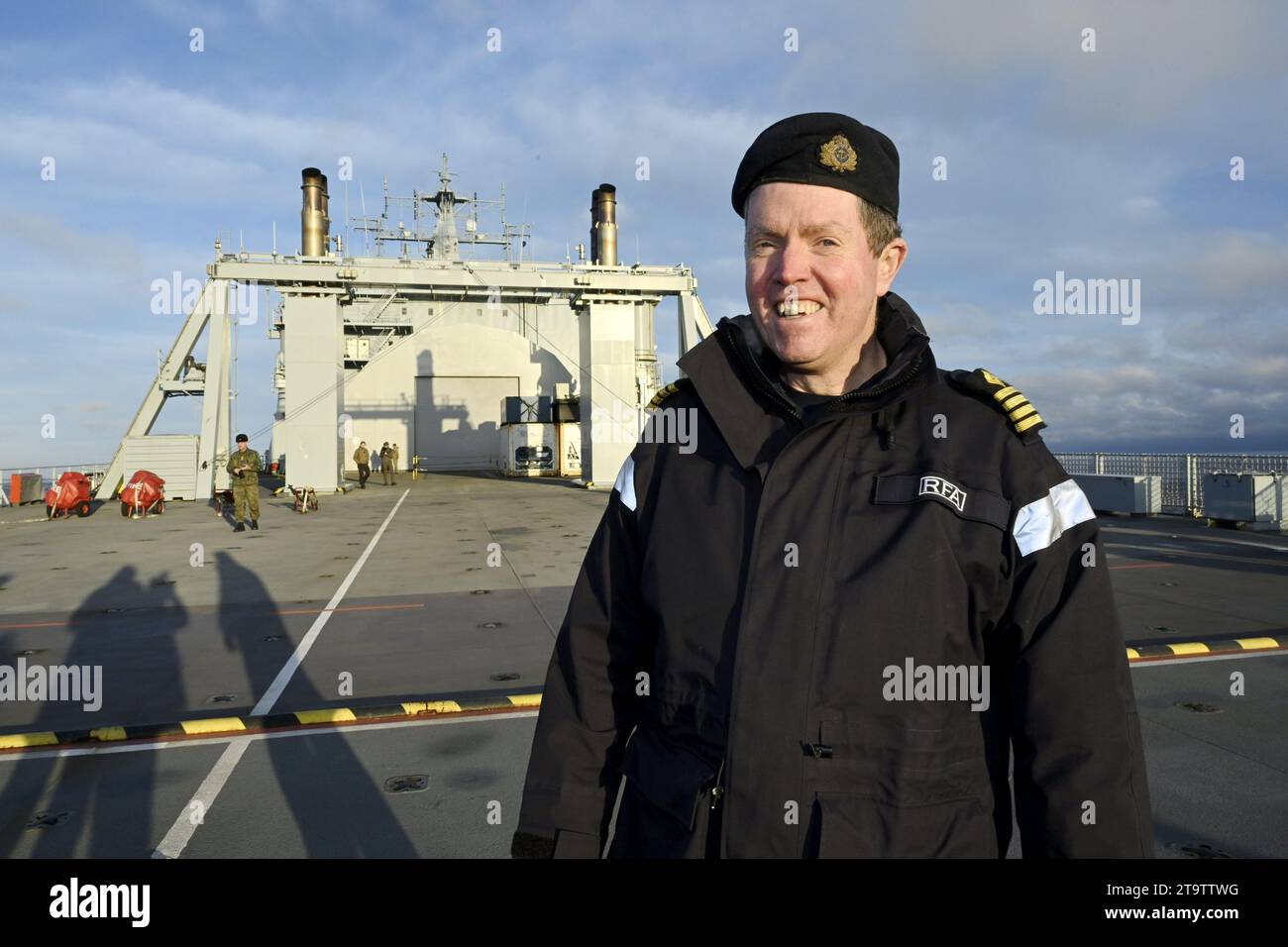 Captain James Allen pose during the Freezing Winds 23 excersice onboard ...