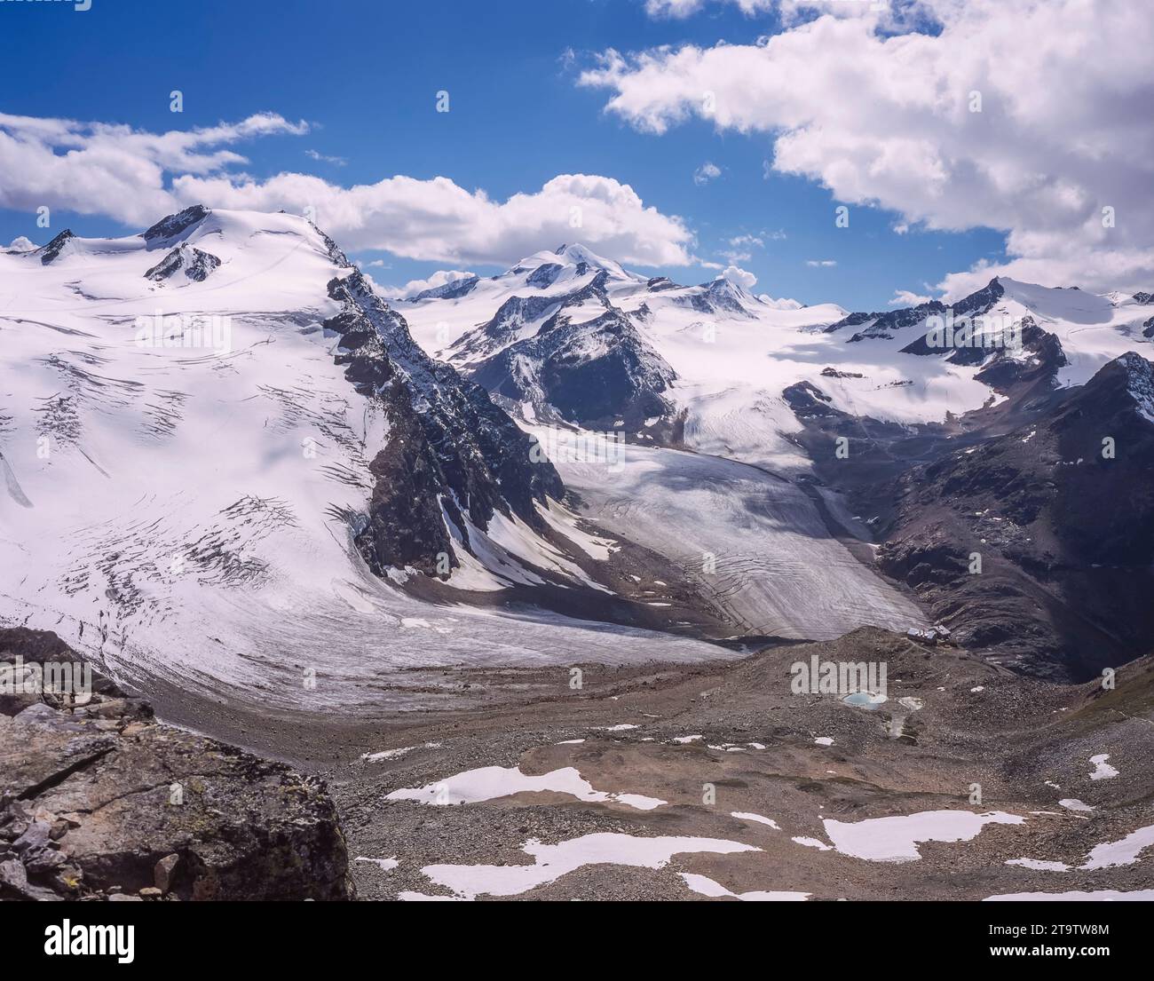 The image is of Braunschweiger Hut mountain refuge owned by the German ...