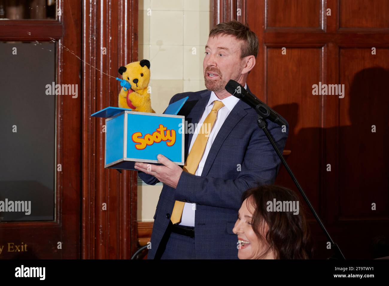 Sooty with Richard Cadell at The Oldie of the Year 2023, 23-11-23 Stock Photo - Alamy