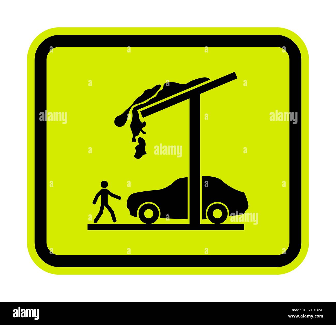 Warning Sign Falling Ice and Snow Symbol Stock Vector Image & Art - Alamy