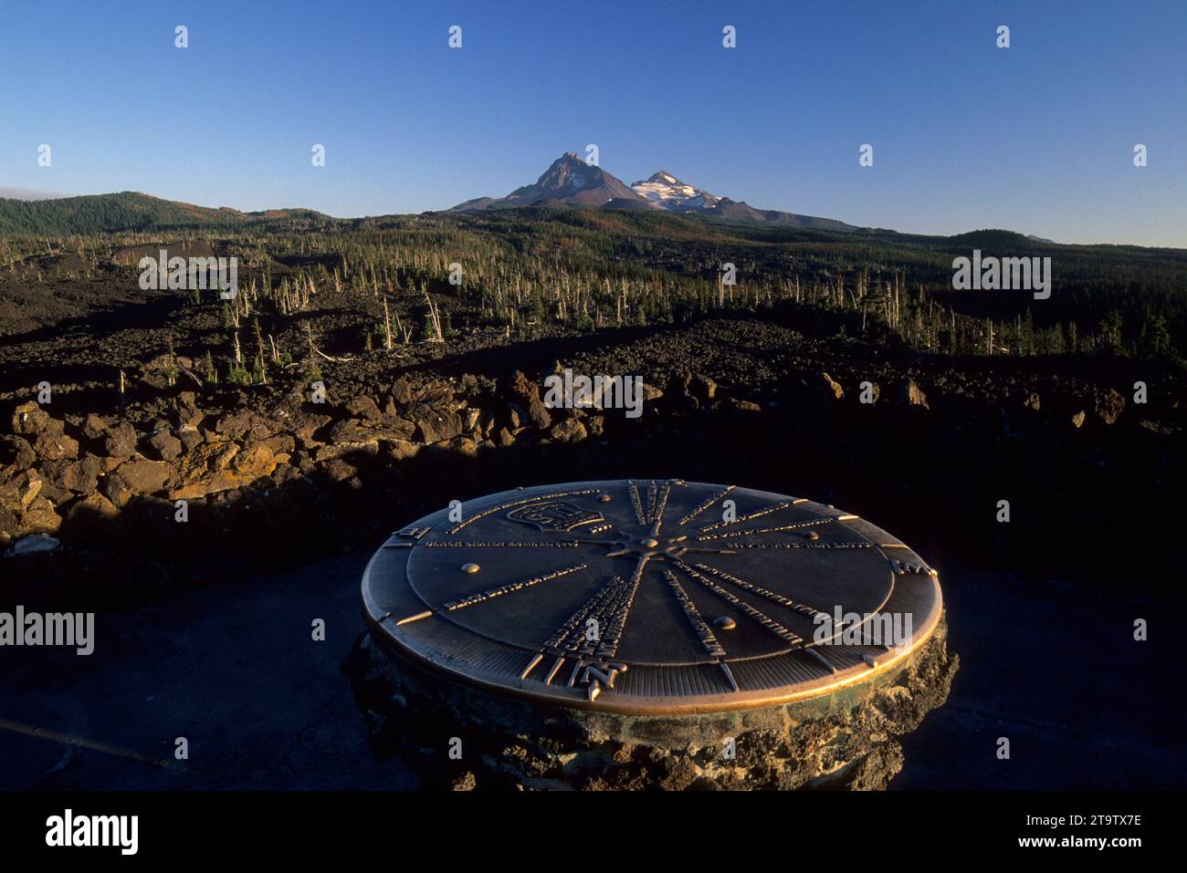 Dee Wright Observatory compass, McKenzie Pass-Santiam Pass National ...
