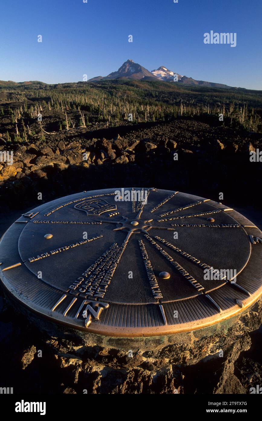 Dee Wright Observatory compass, McKenzie Pass-Santiam Pass National ...