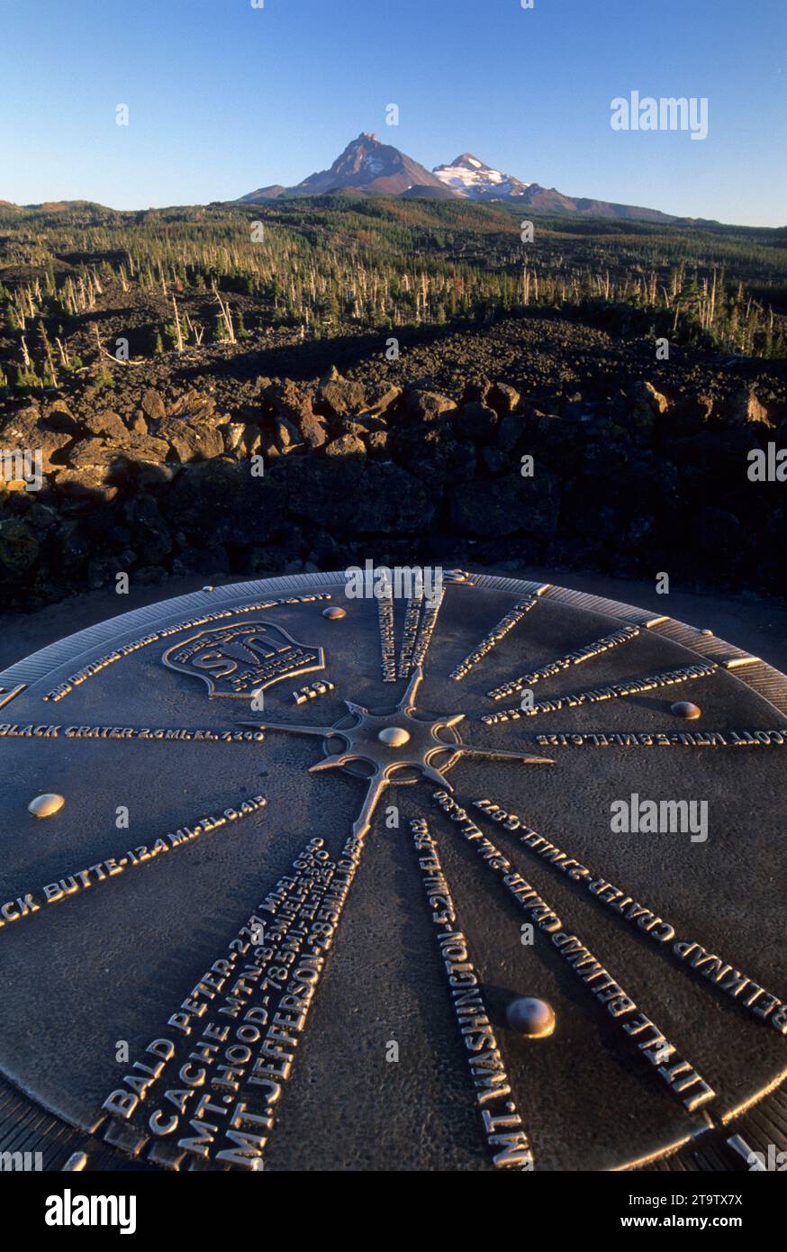 Dee Wright Observatory compass, McKenzie Pass-Santiam Pass National ...