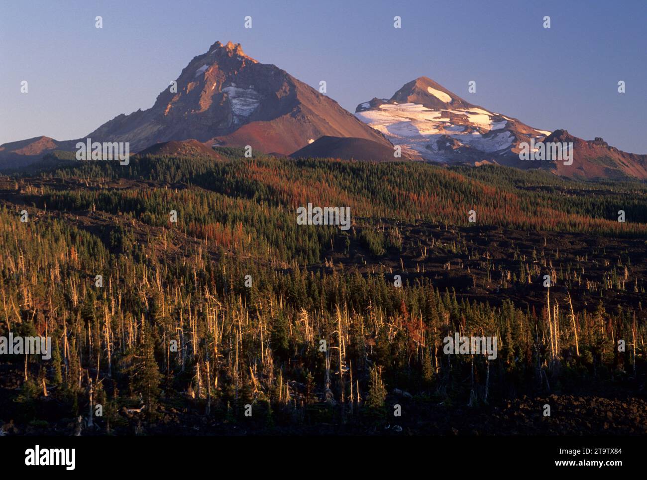 Middle and North Sister from Dee Wright Observatory, McKenzie Pass ...
