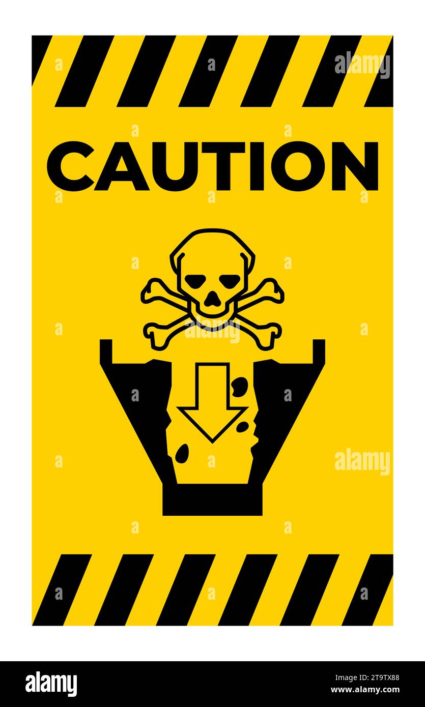 Danger Sign Open Pit Proceed With Caution Stock Vector Image & Art - Alamy