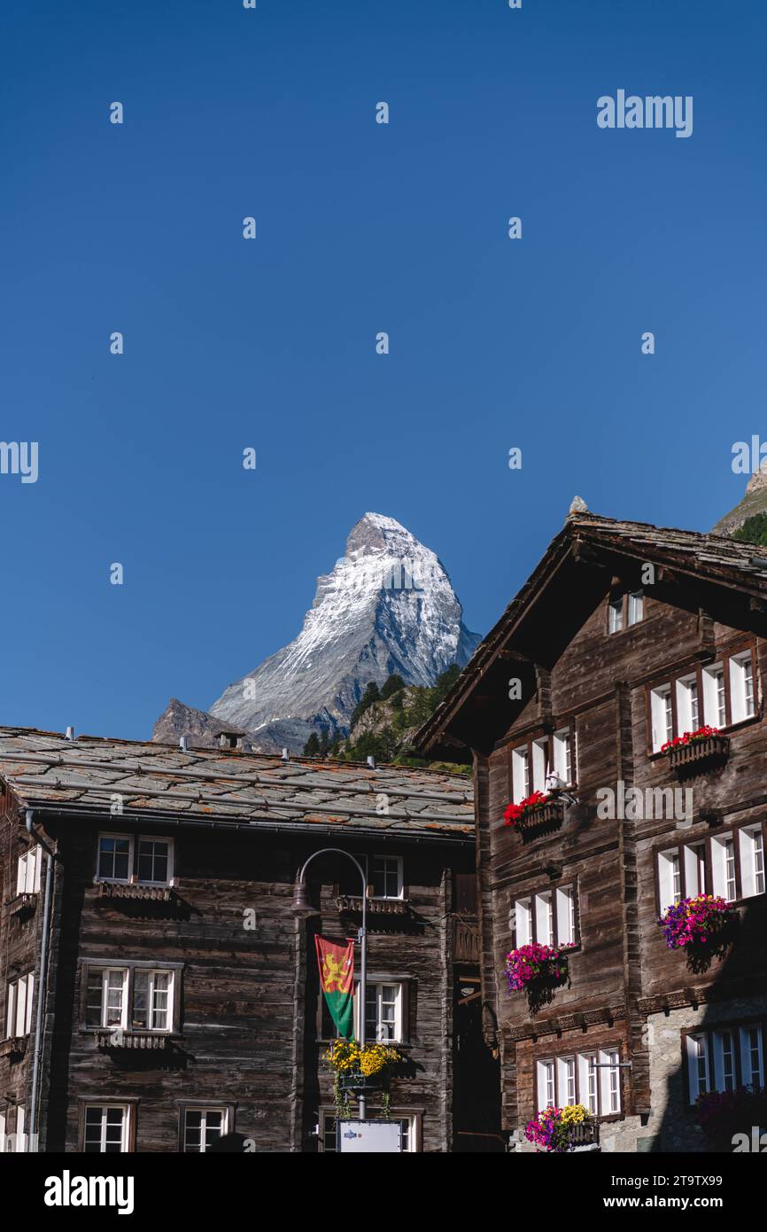 Zermatt valley matterhorn peak hi-res stock photography and images - Alamy