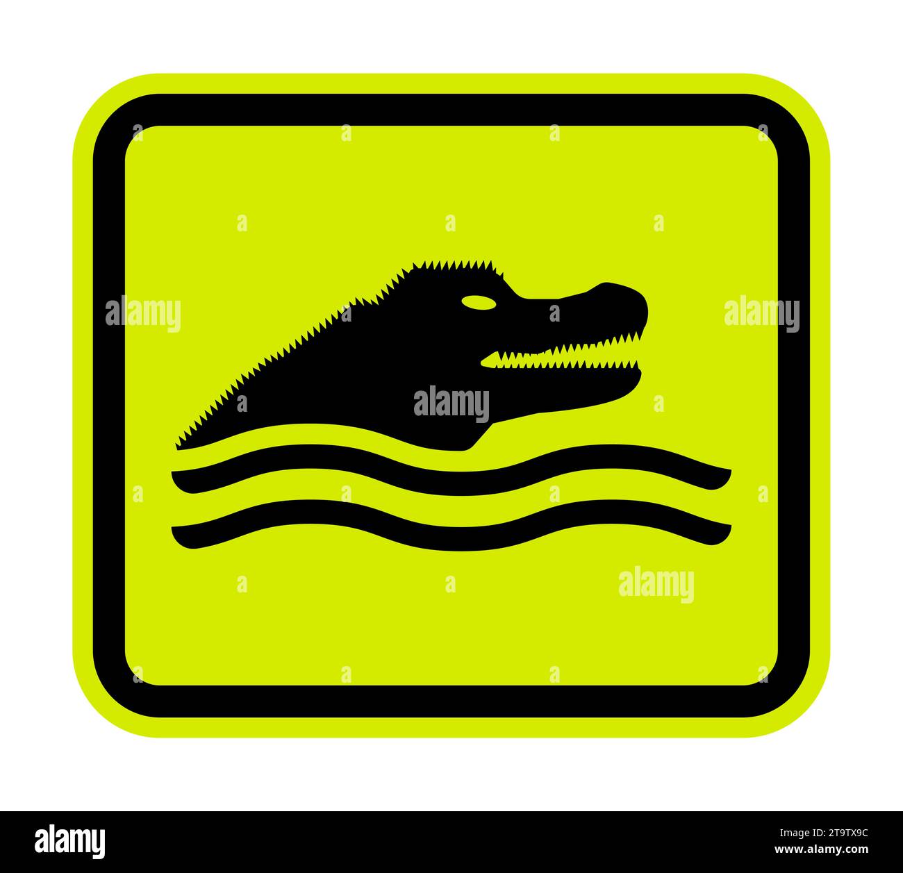 Alligator Sign, Alligator Area Sign Stock Vector Image & Art - Alamy