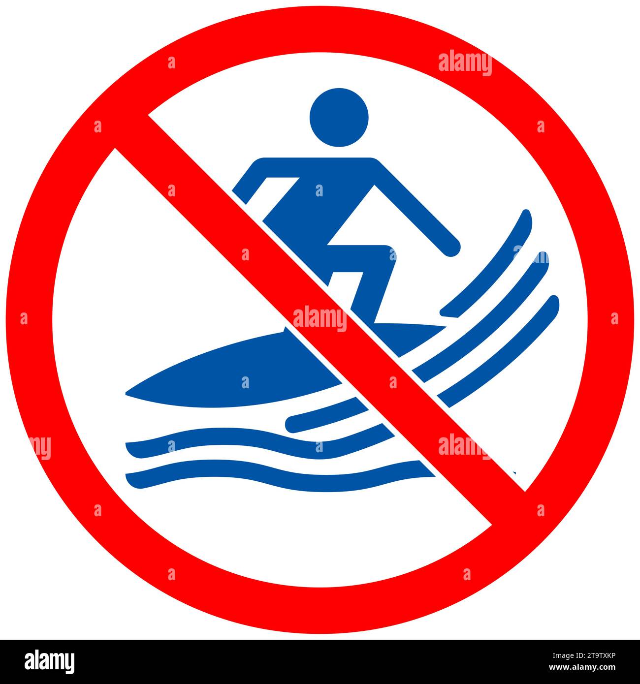 Attention Beach Safety Sign No Surfing Stock Vector Image & Art - Alamy