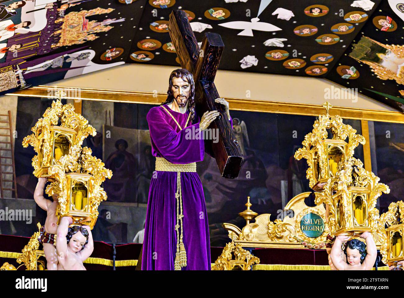 Malaga, Andalusia, Spain; April 4, 2023: Holy Week, passage of the ...