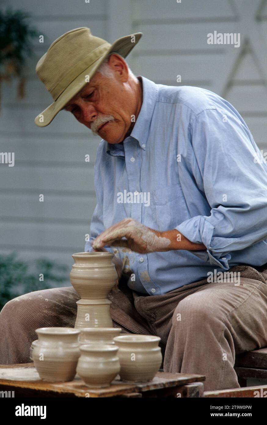Pottery demonstration, Historic Hanley Farm, Jackson County, Oregon ...