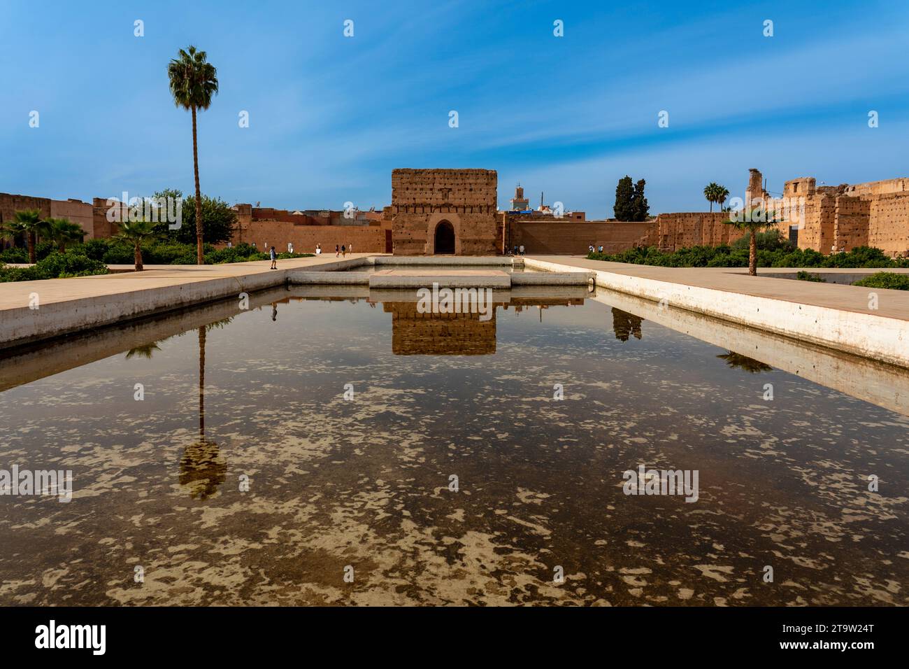North Africa. Morroco. Marrakesh. El Badi palace built at the end of ...