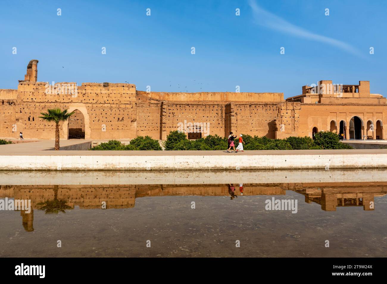 North Africa. Morroco. Marrakesh. El Badi palace built at the end of ...