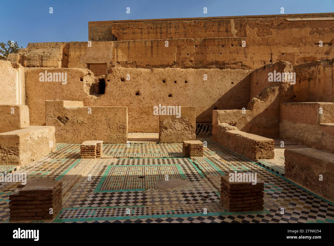 North Africa. Morroco. Marrakesh. El Badi palace built at the end of ...