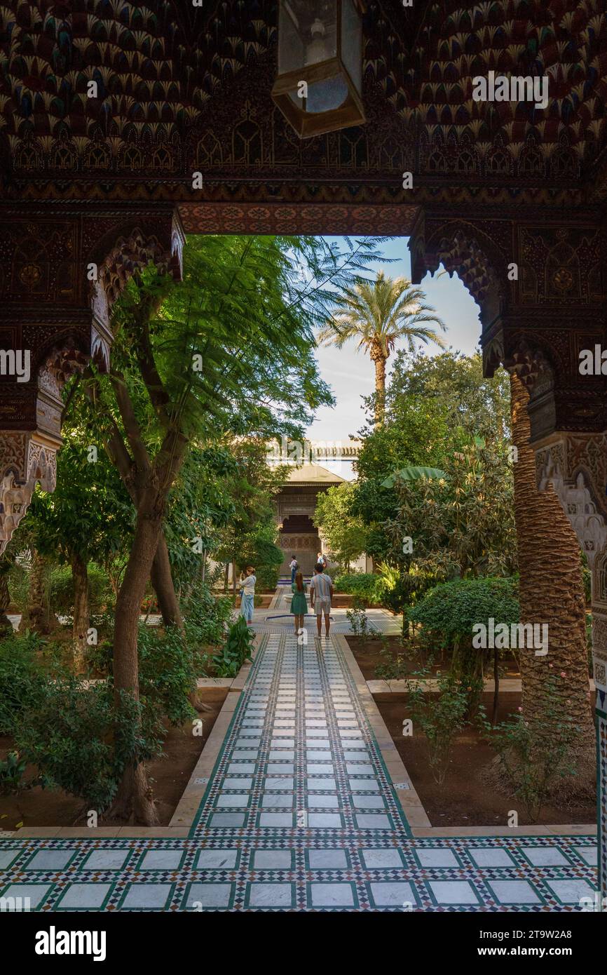 Maroc. Marrakech. Les jardins du Palais de la Bahia // Morocco. Marrakesh. The gardens of the ...